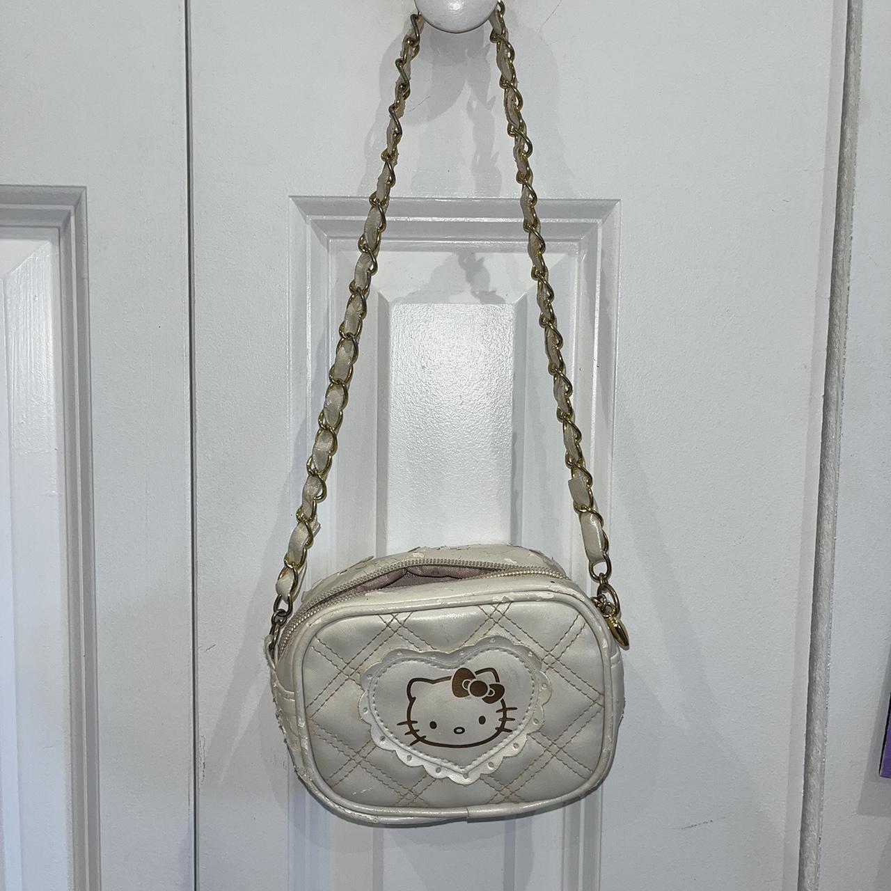 HELLO KITY MINI PURSE White faux leather mini Hello... - Depop