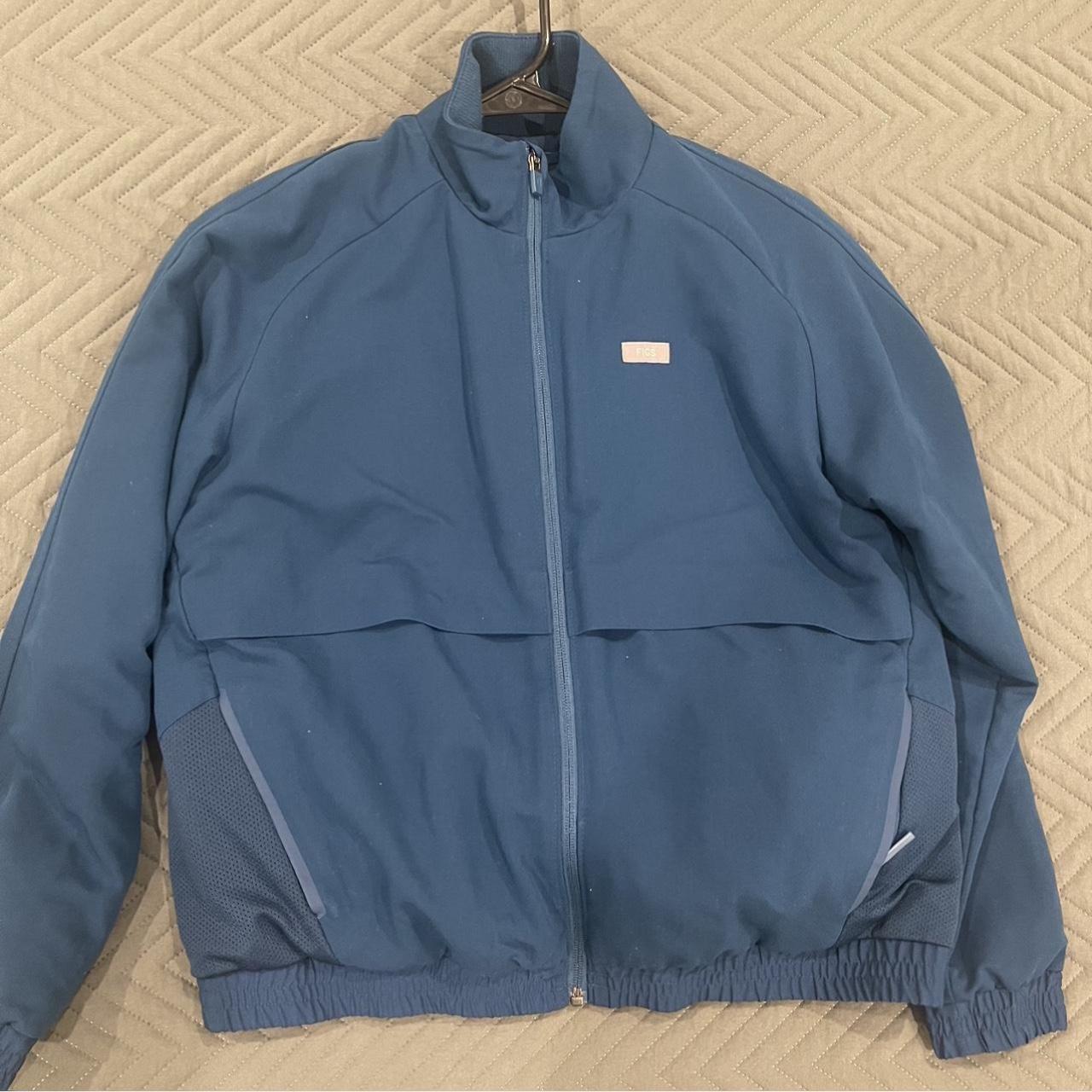 Figs Sydney scrub jacket SIZE S in deep reef... | Depop