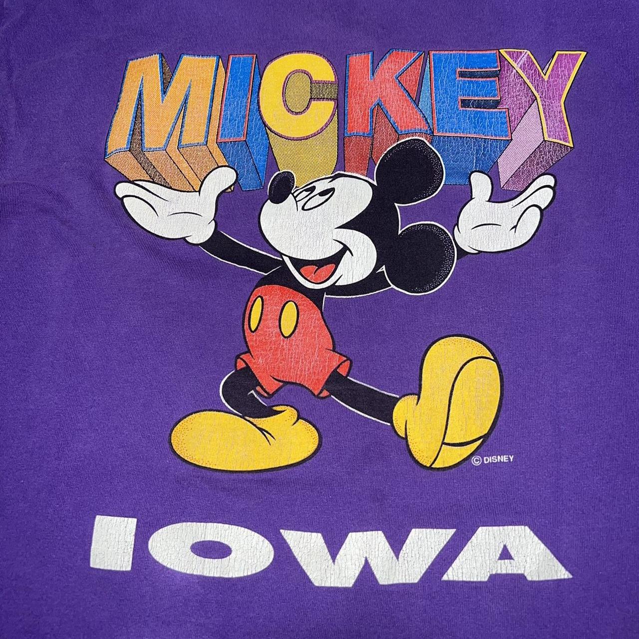 VINTAGE MICKEY MOUSE IOWA TSHIRT single... - Depop