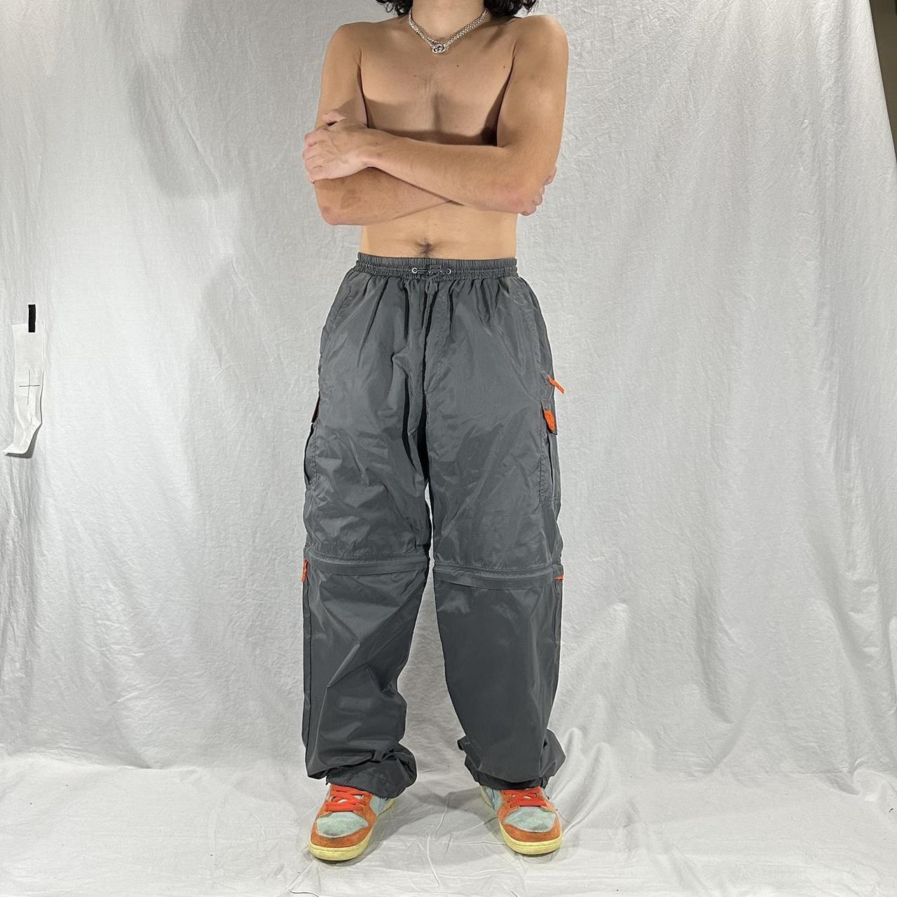 Nylon Cargo Sweats Elastic Waist!! Sized... - Depop