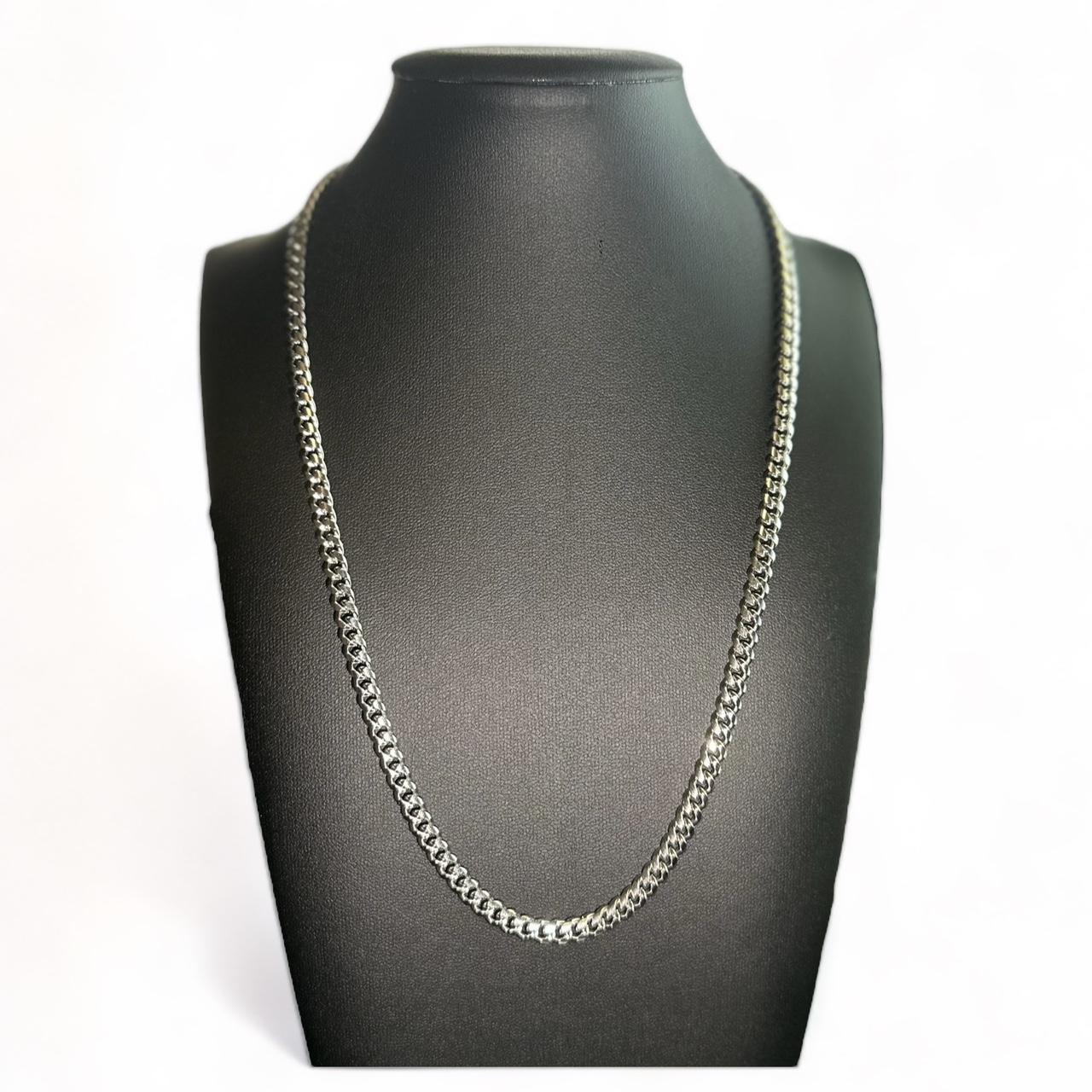 5mm Cuban Link Chain | White Gold Stainless... - Depop