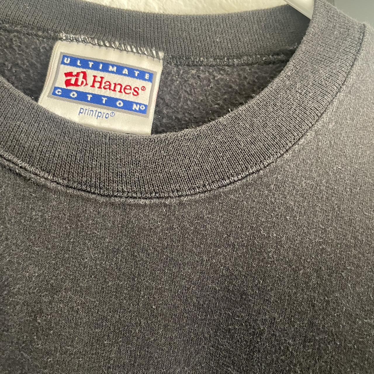 Vintage 90’s Hanes Oversized Heavyweight Faded black... - Depop