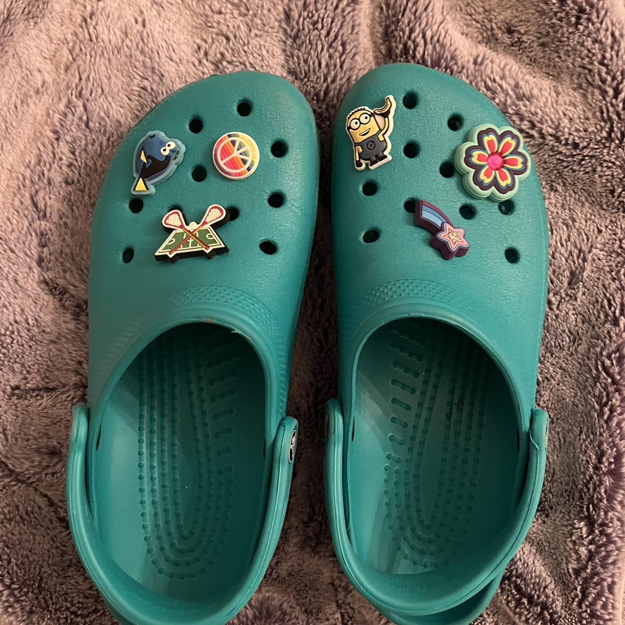 Kids crocs Kids size 7 Emerald green, barely worn,... - Depop