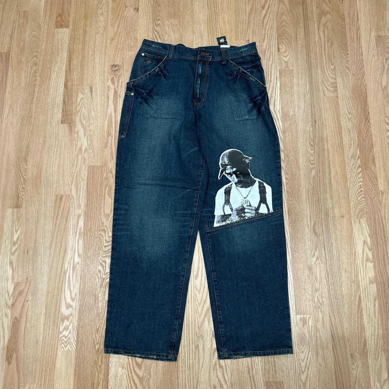 Crazy dead stock Makaveli Tupac jeans. These jeans... - Depop