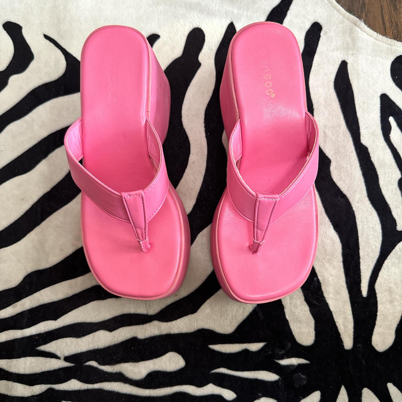 Pink platform wedges #y2kfashion #90sstyle Soo fetch 💕 | Depop