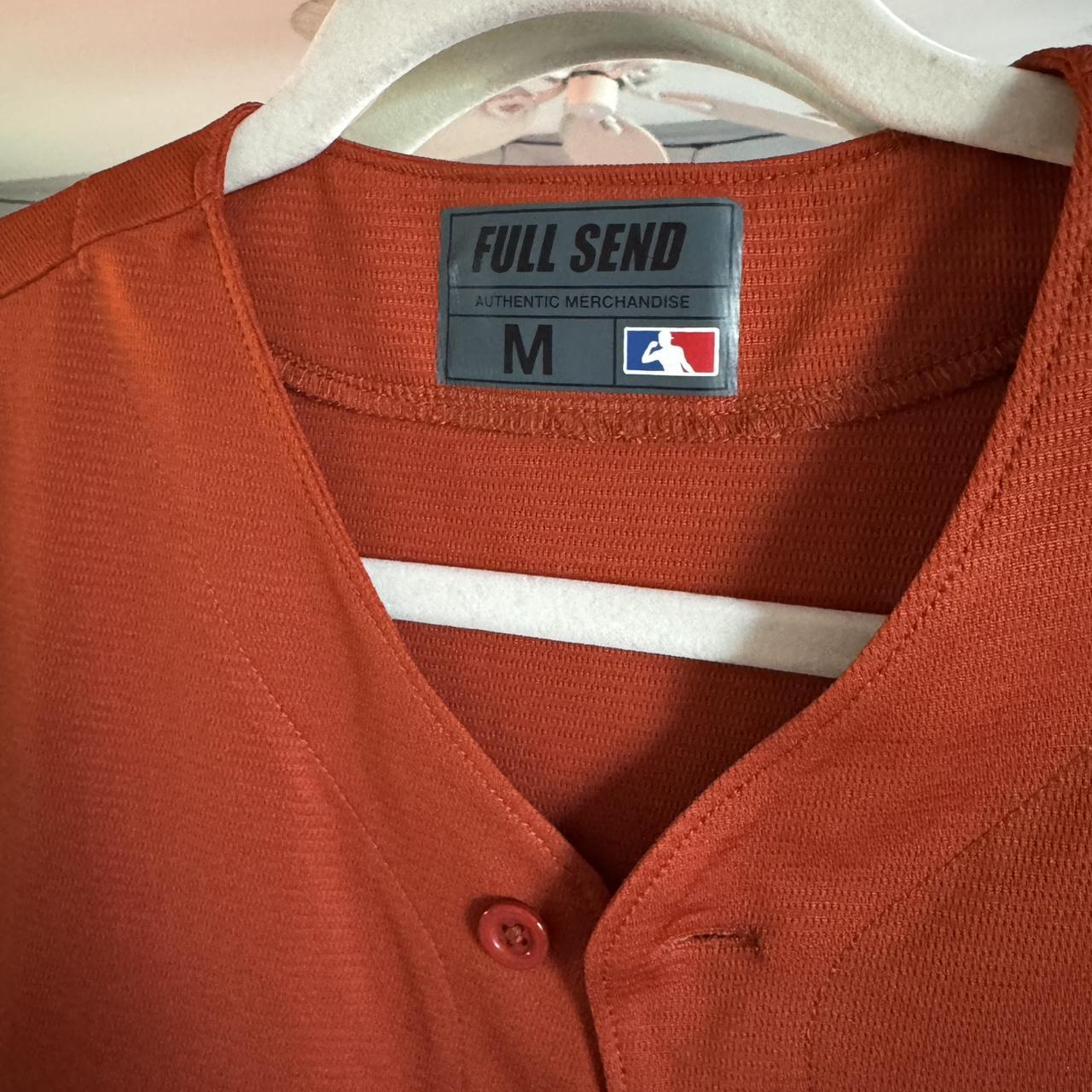 Full send red and black baseball jersey #Fullsend... | Depop