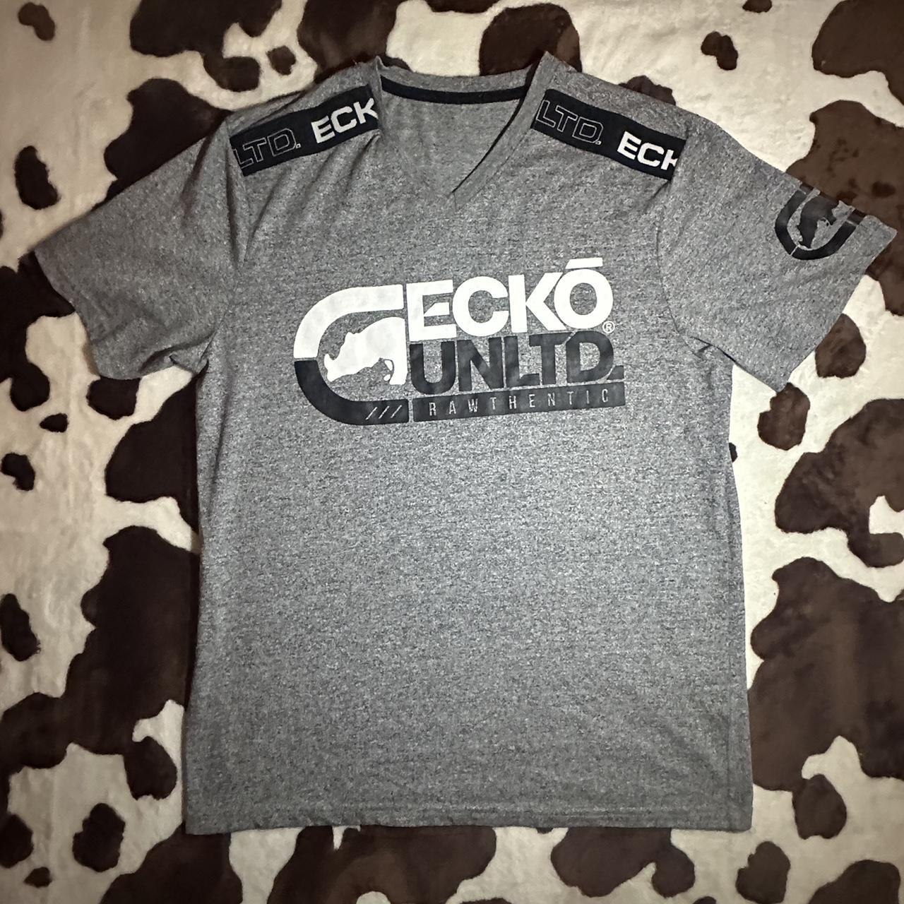 Ecko Unltd grey and black tshirt no Tag but fits... - Depop