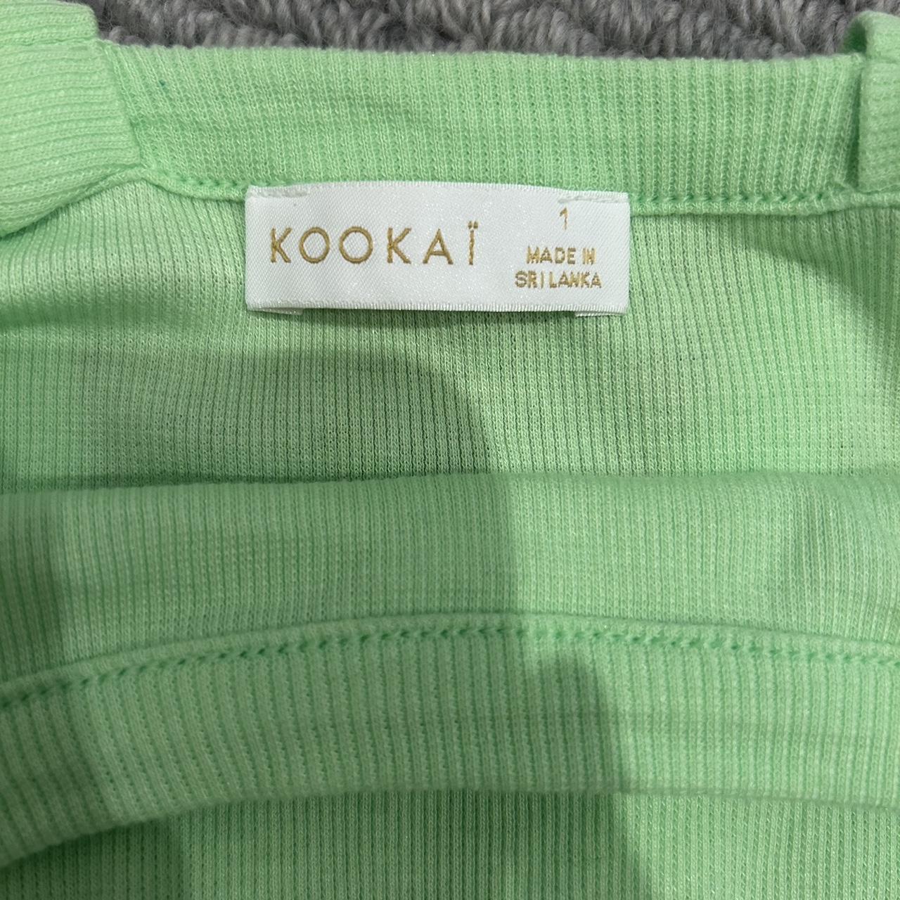green kookai cross back top #kookai #green #bright - Depop