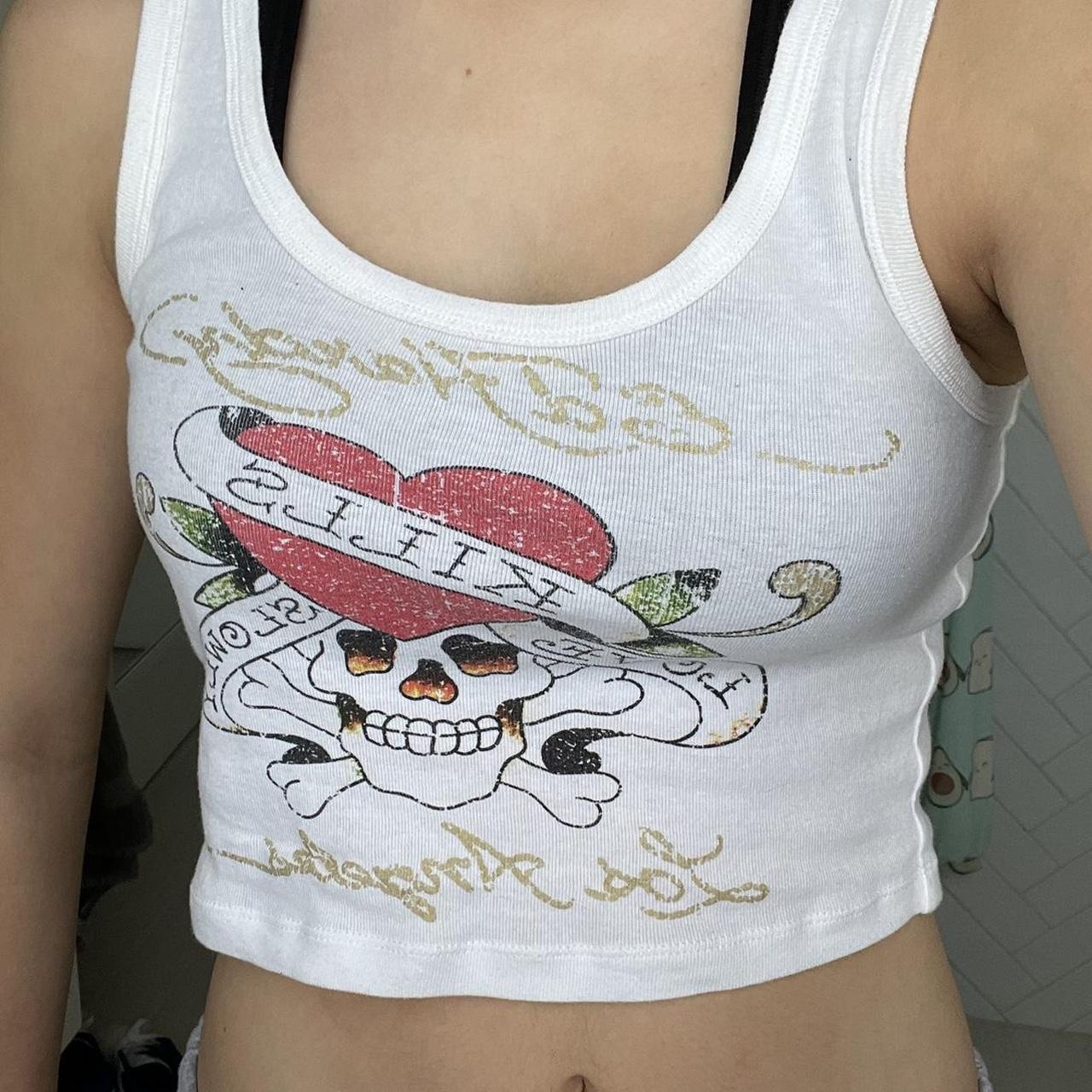 Ed Hardy cropped tank. Super comfy and cool. The... - Depop