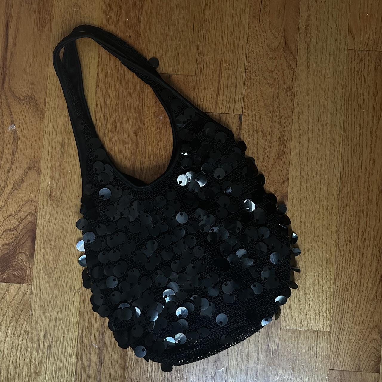 black sequins bag missing some sequins but in... - Depop
