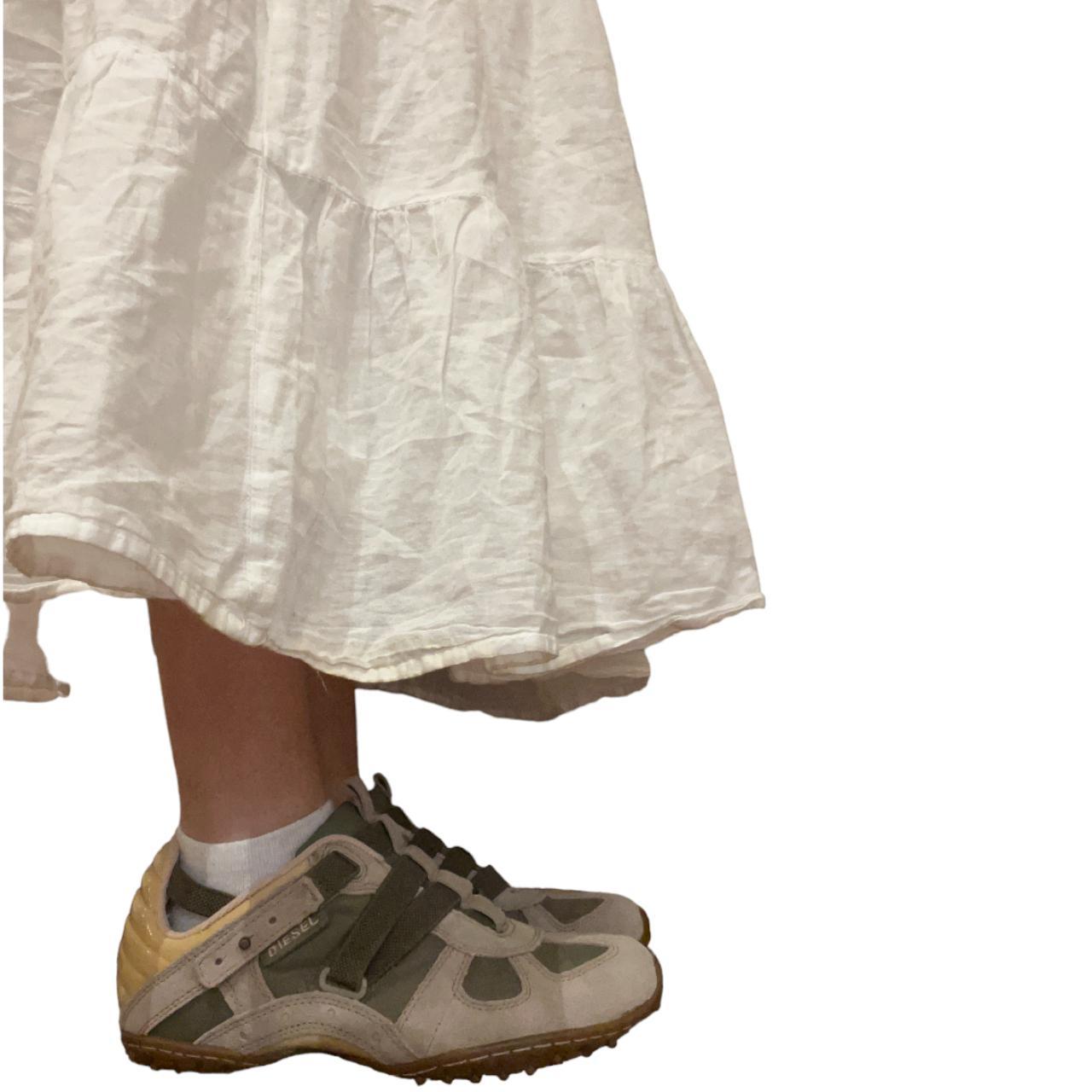 Vintage rare Diesel flat strapped leather trainers... - Depop