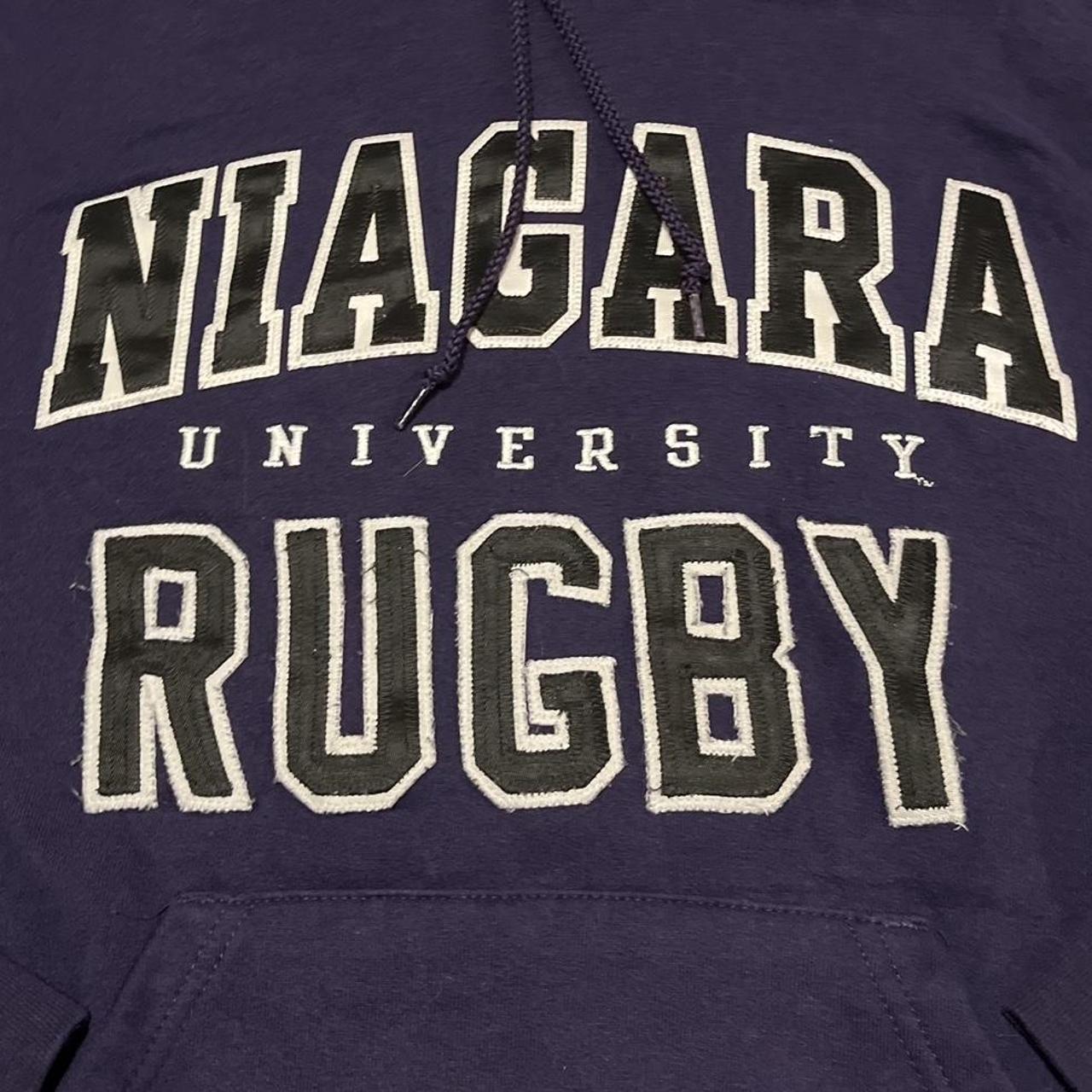 Y2K Champion Niagara University Rugby Hoodie SZ M -... - Depop