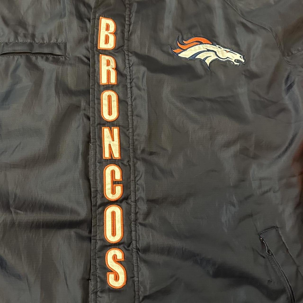 NFL Broncos Raincoat Puffer Lined Jacket SZ XL - SZ... - Depop