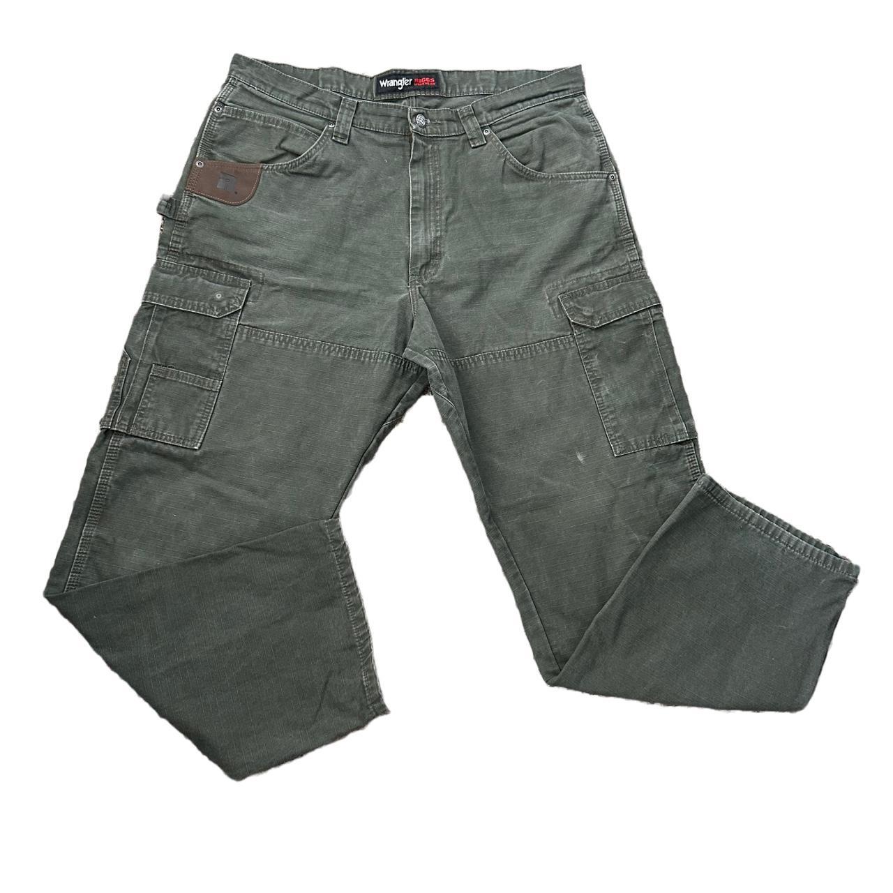 Wrangler Riggs Pants Men's 36x32 Ripstop Green... - Depop