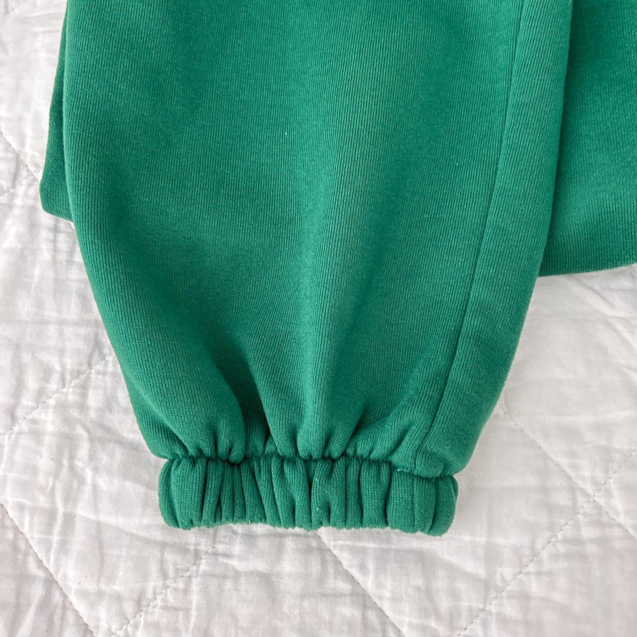 plain green sweatpants. thick material , keeps you... - Depop