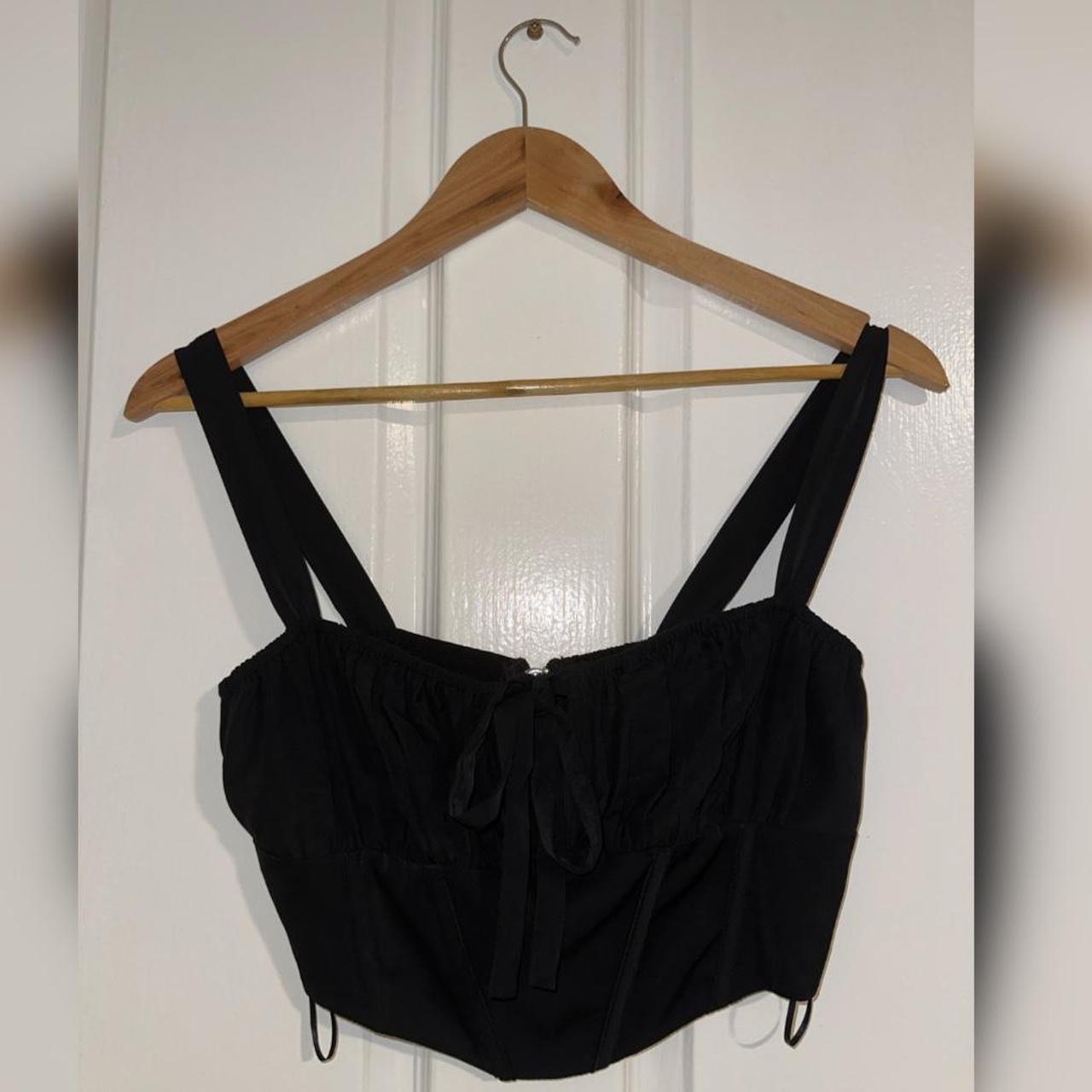 CITY BEACH Black Corset Crop Top AU 8 Tried on... - Depop