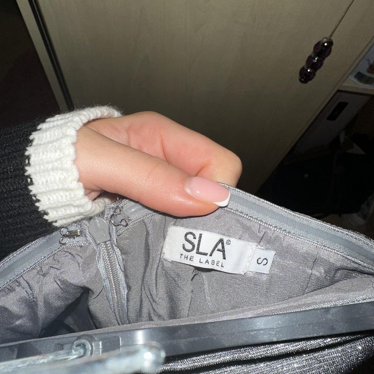 SLA the label grey camille dress Worn once perfect... - Depop