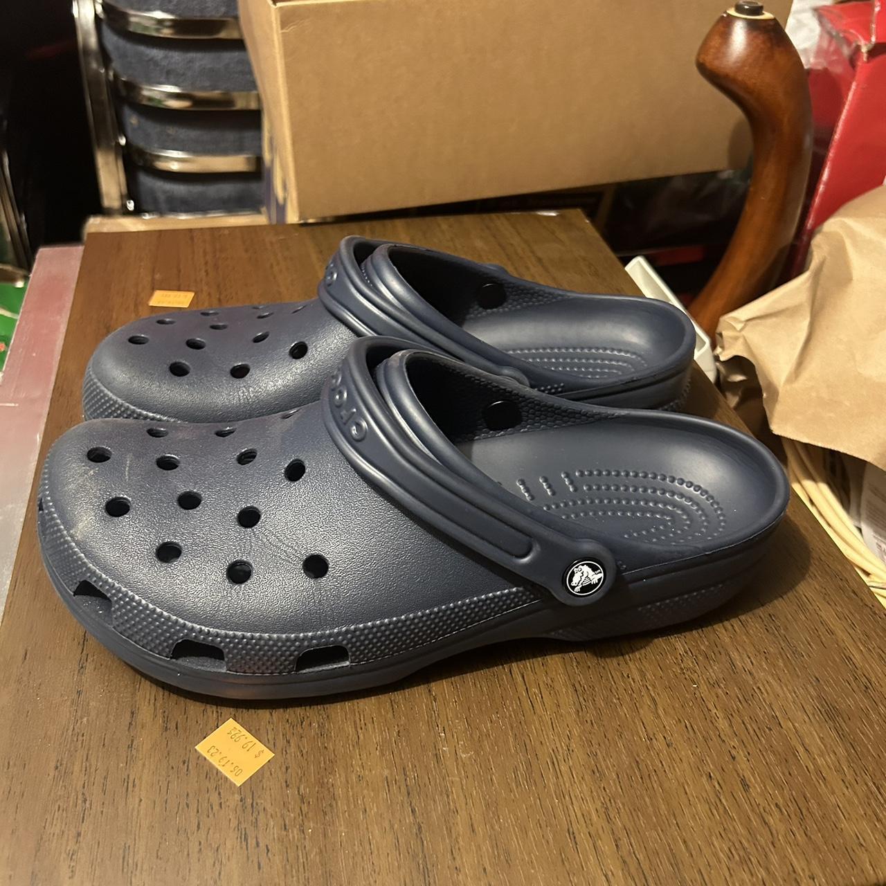 Crocs Men's Navy Sandals | Depop