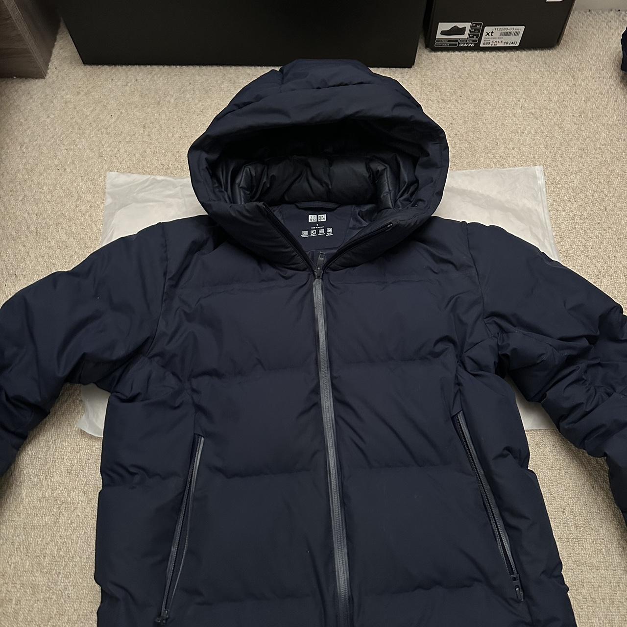 dark blue uniqlo puffer Size Small Fast shipment - Depop