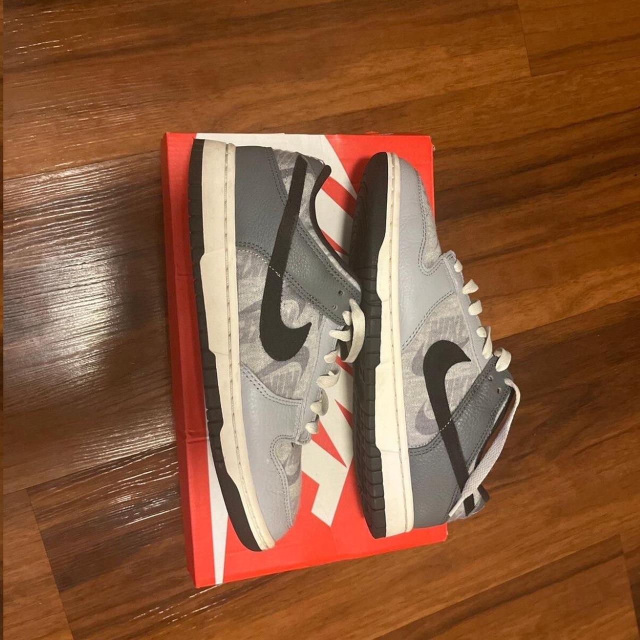 nike dunk low copy paste sz 7.5 #nike #dunk #grey... - Depop