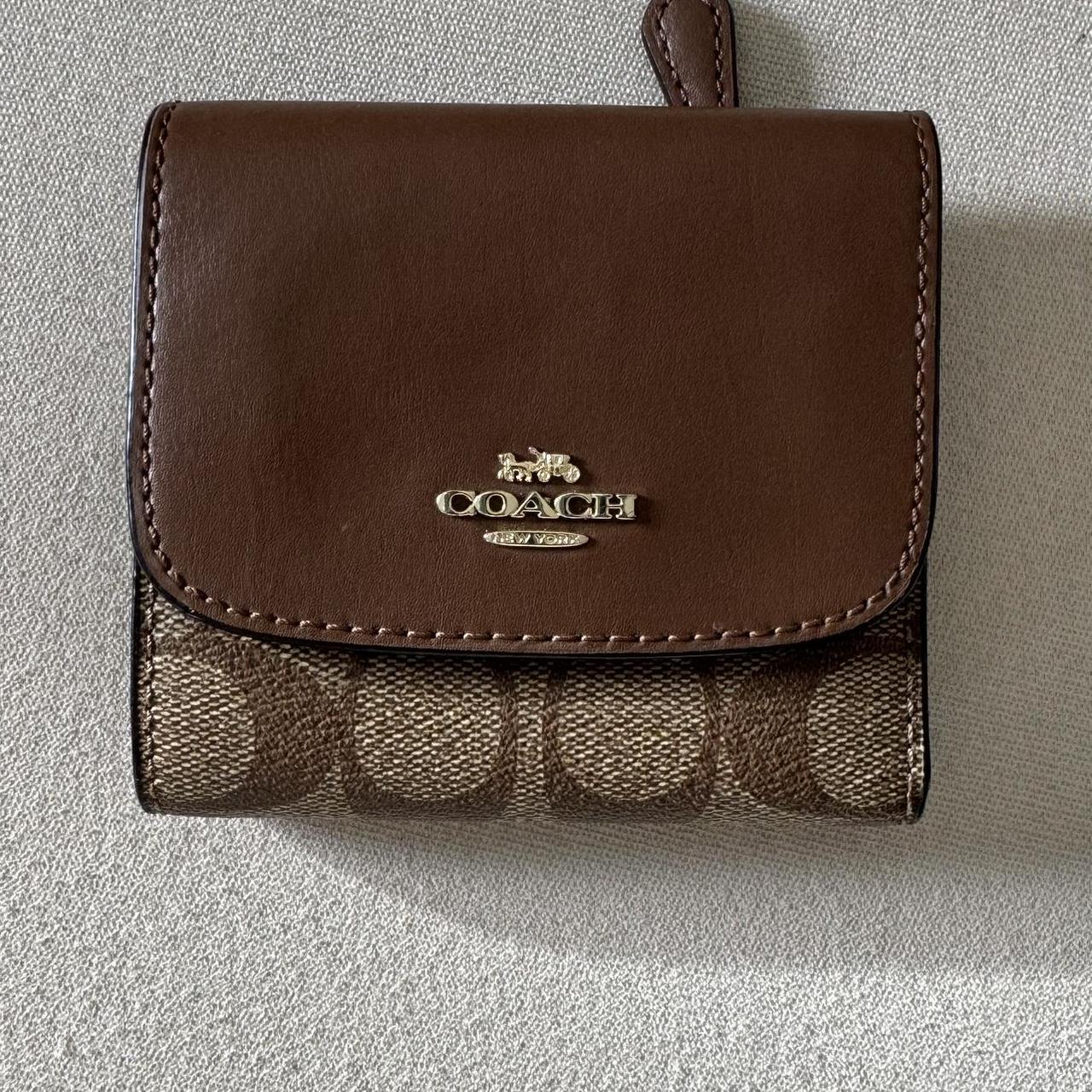 COACH wallet canvas + leather #coachwallet #wallet... - Depop