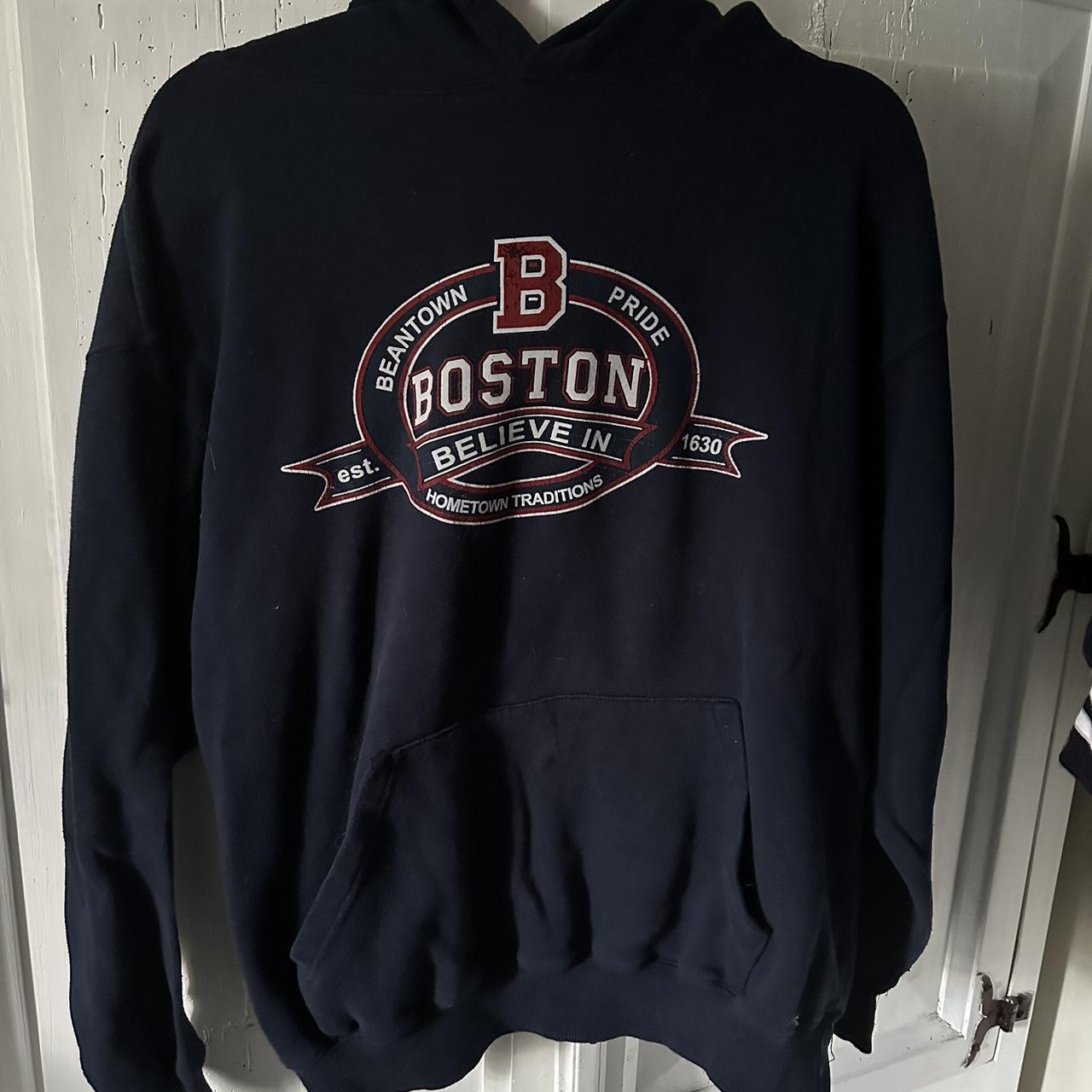 Bay State Apparel - Navy blue Boston hoodie - Not... - Depop