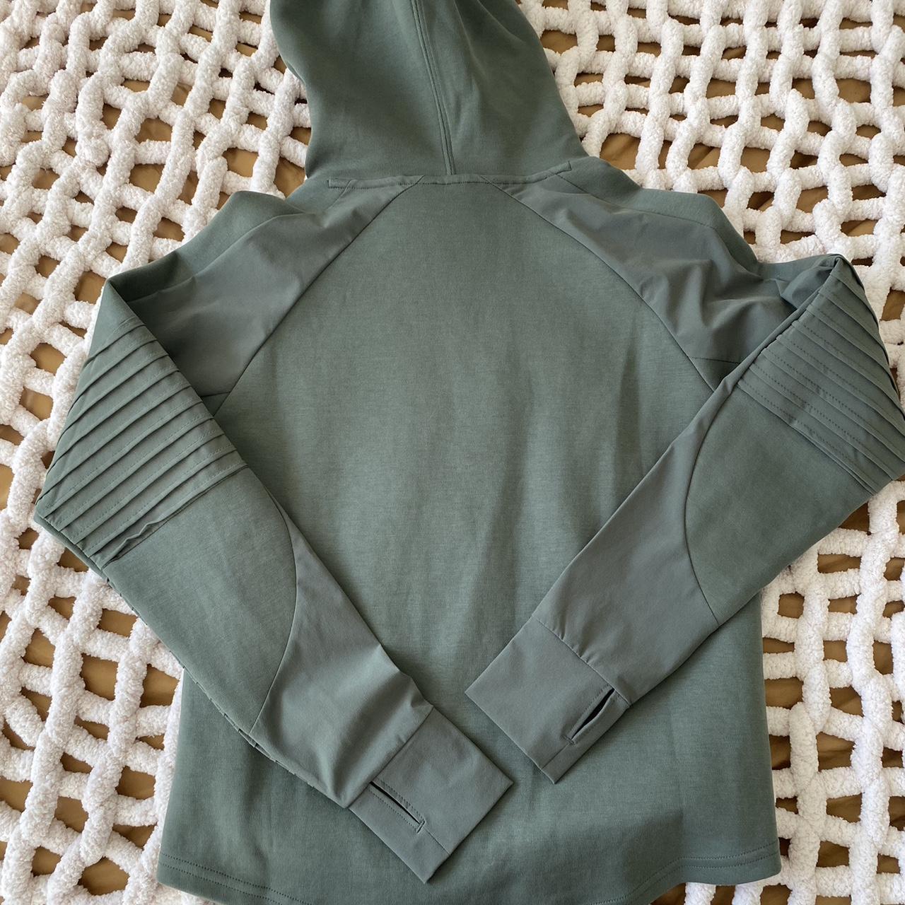 Puma Green Hoodie Sweatshirt - Cool detailing on... - Depop