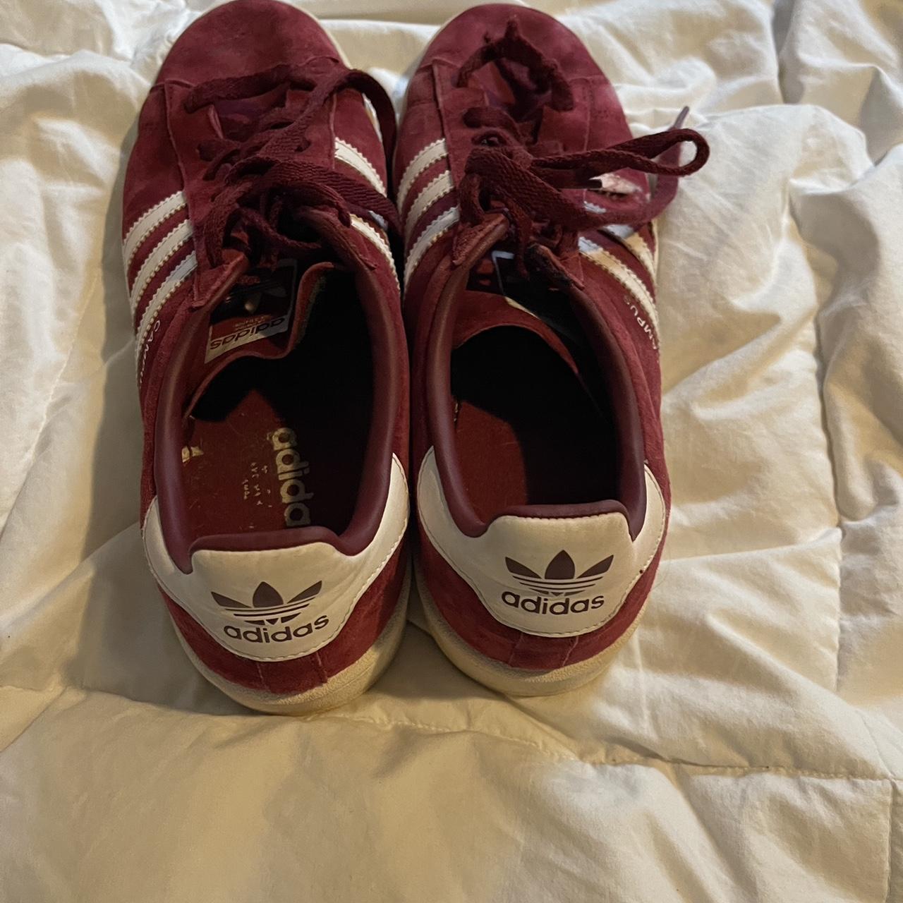 Sick adidas sambas red. Size 10 1/2. I skated in... - Depop