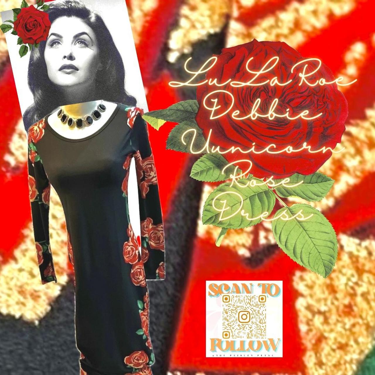LU LA ROE UNICORN DEBBIE RED ROSE COLLECTION BODYCON... - Depop