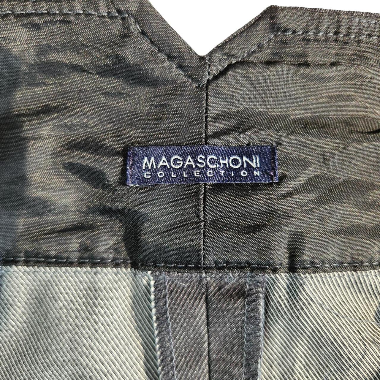 Magaschoni Collection Navy Denim Pencil Skirt with... - Depop