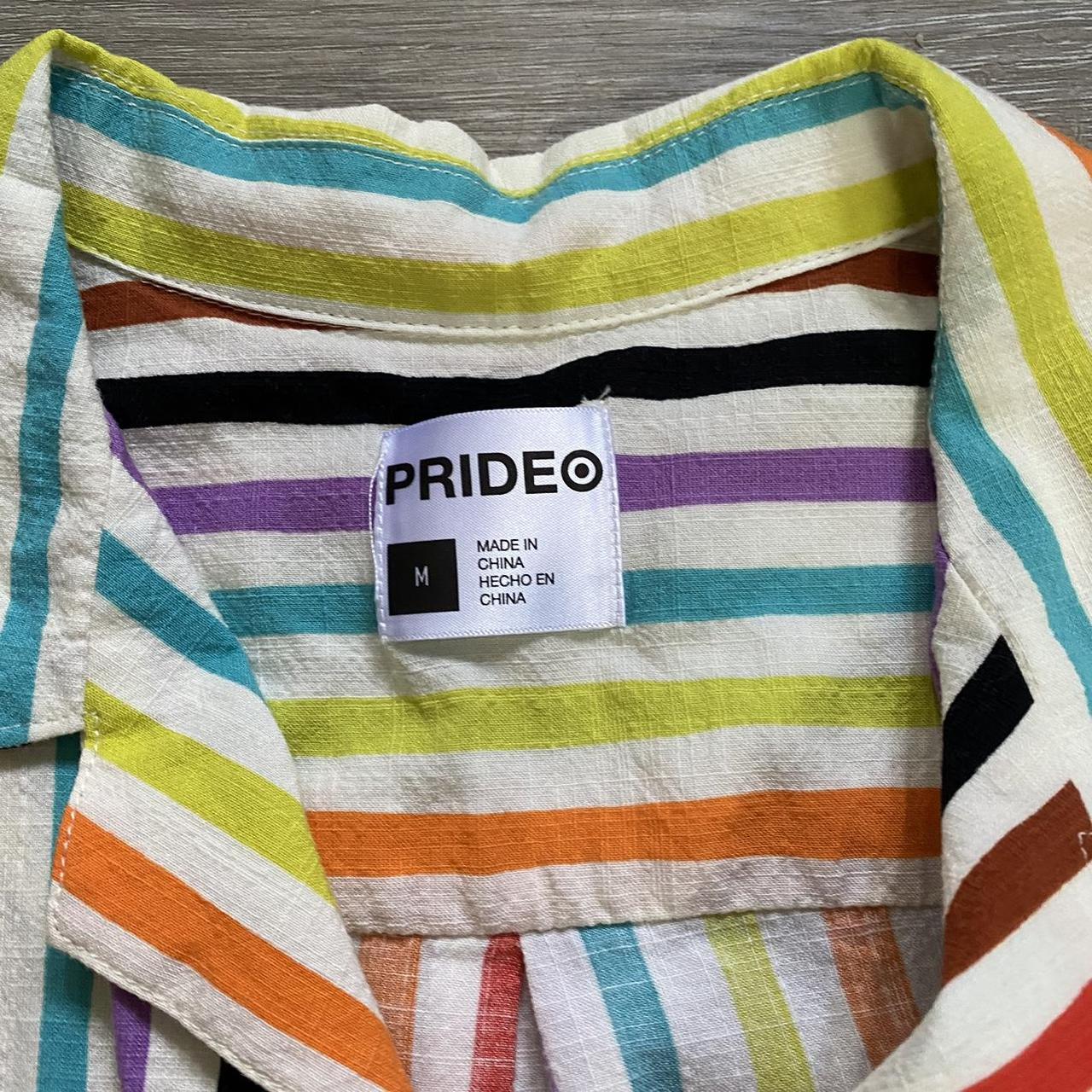 Target Pride Rainbow Button Up - Depop