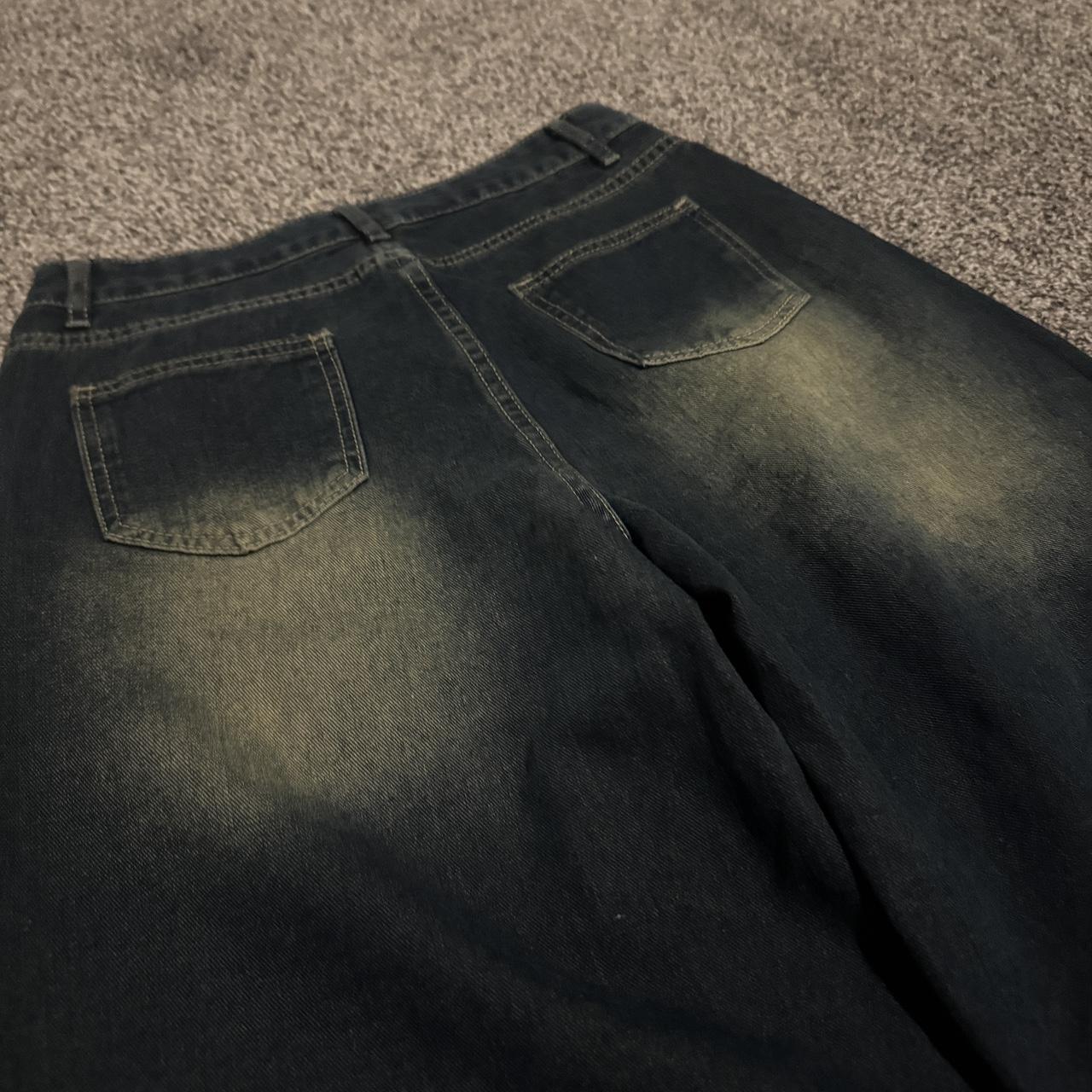 Vintage Y2K super clean black denim jorts shorts... | Depop