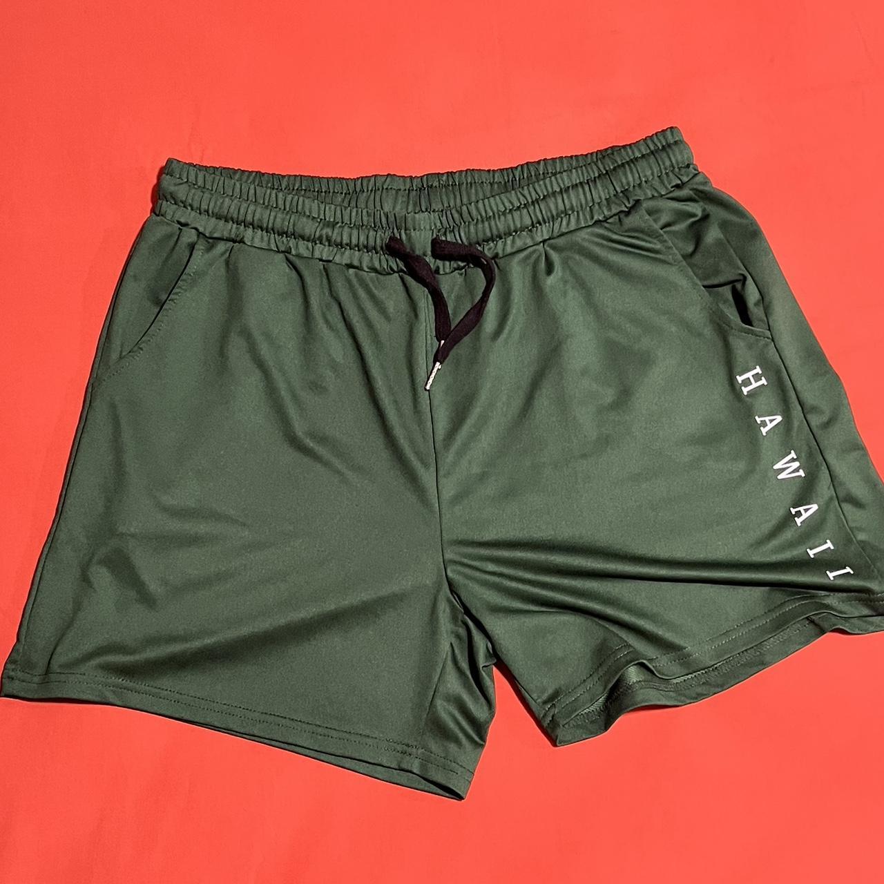 SHEIN Green Shorts - Above Knees - Medium Size -... - Depop