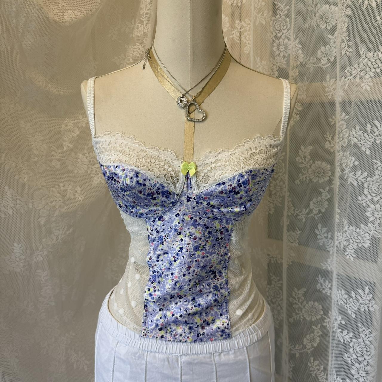 Y2K M&S Lace Cami 🤍 Vintage 00s Old Label Marks &... - Depop