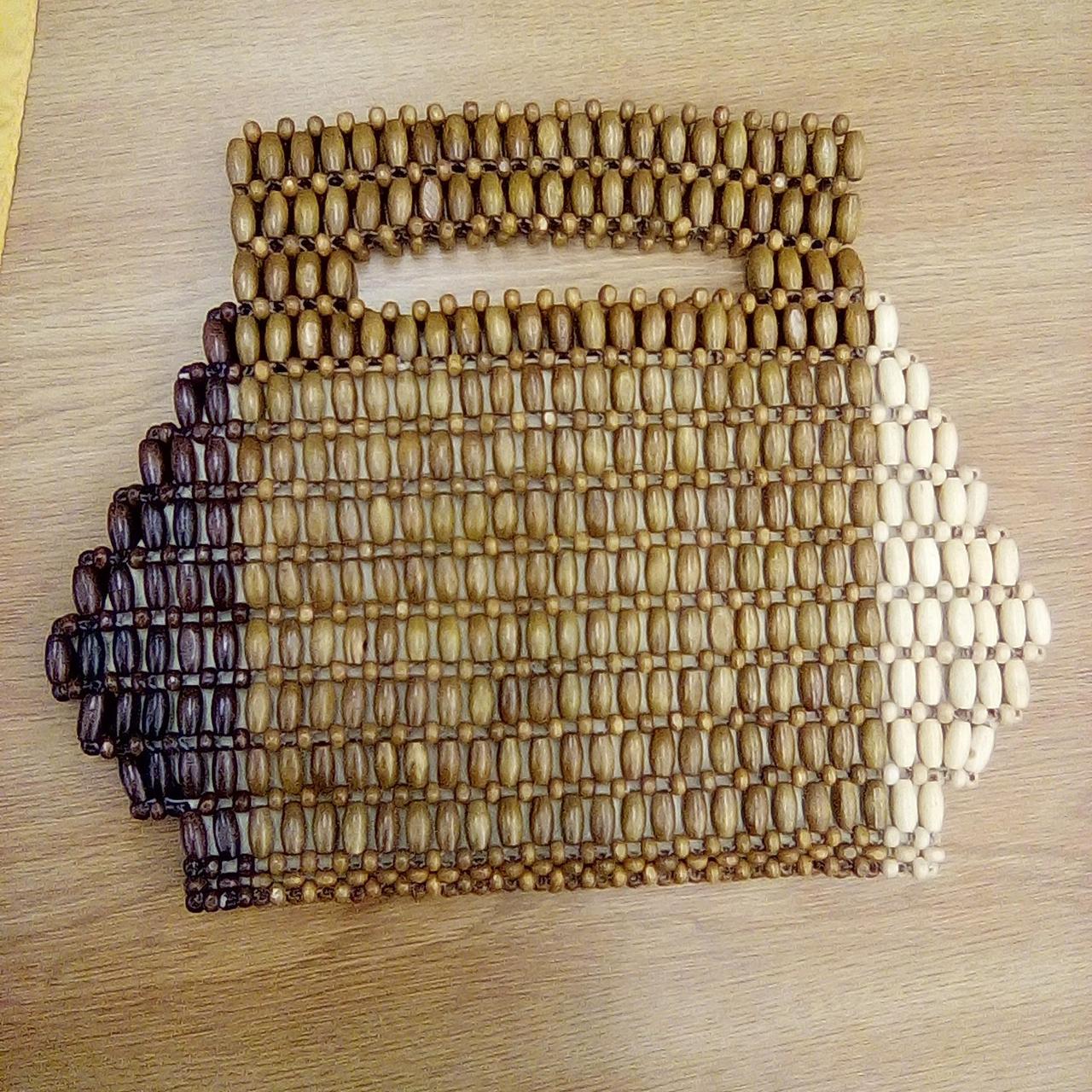 Wood Bead Handbag. Made in India. RN 17730... - Depop