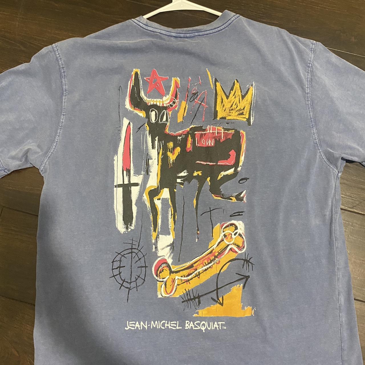 - Jean Michael Basquiat XL blue graphic tee - great... - Depop