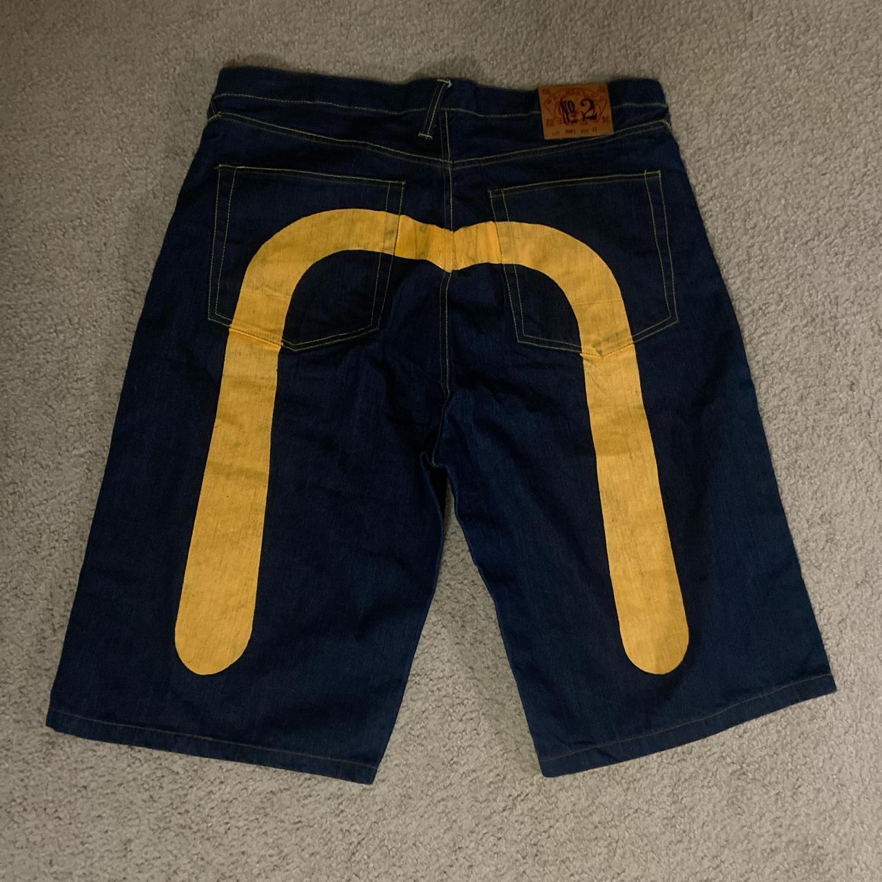 Y2K evisu jeans shorts Size-42” (very... - Depop