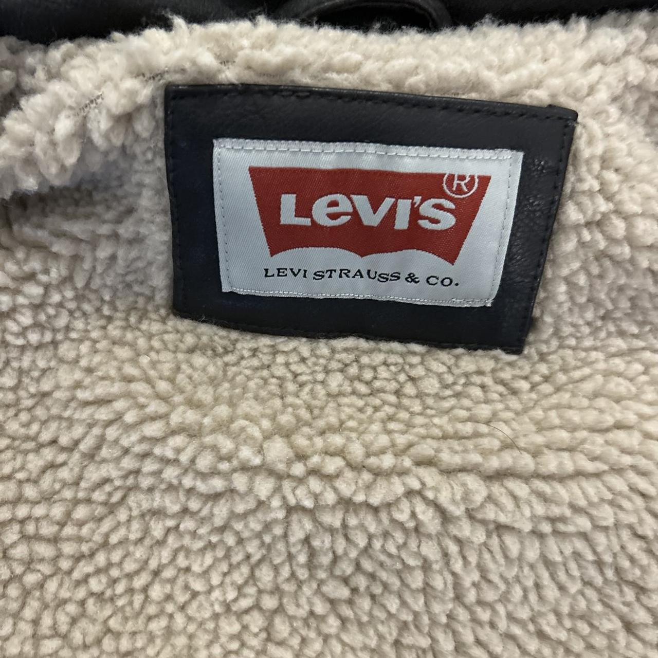 Dark brown Levi's leather jacket No smell Tag smells... - Depop