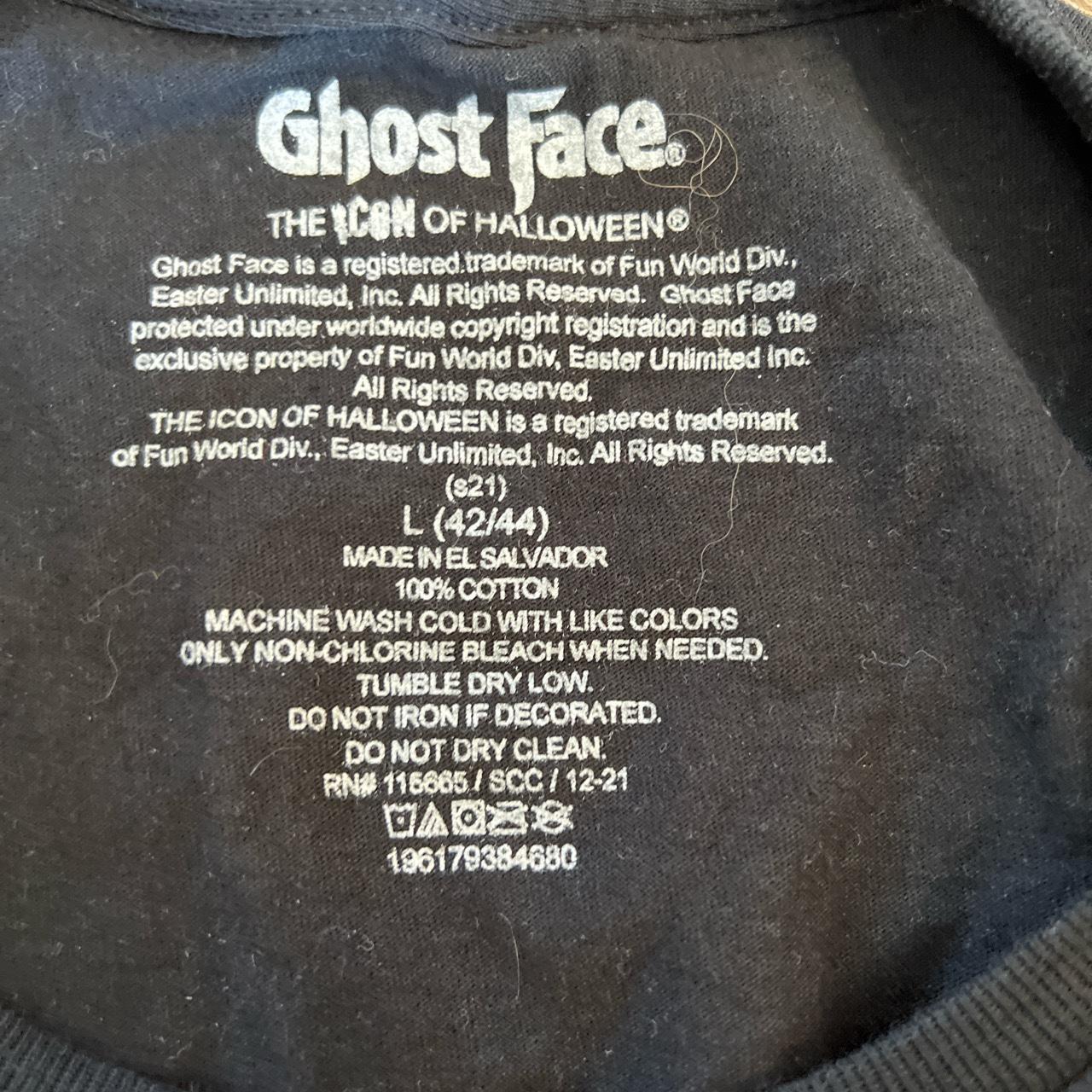 ghost face tshirt close up (will obviously be lint... - Depop
