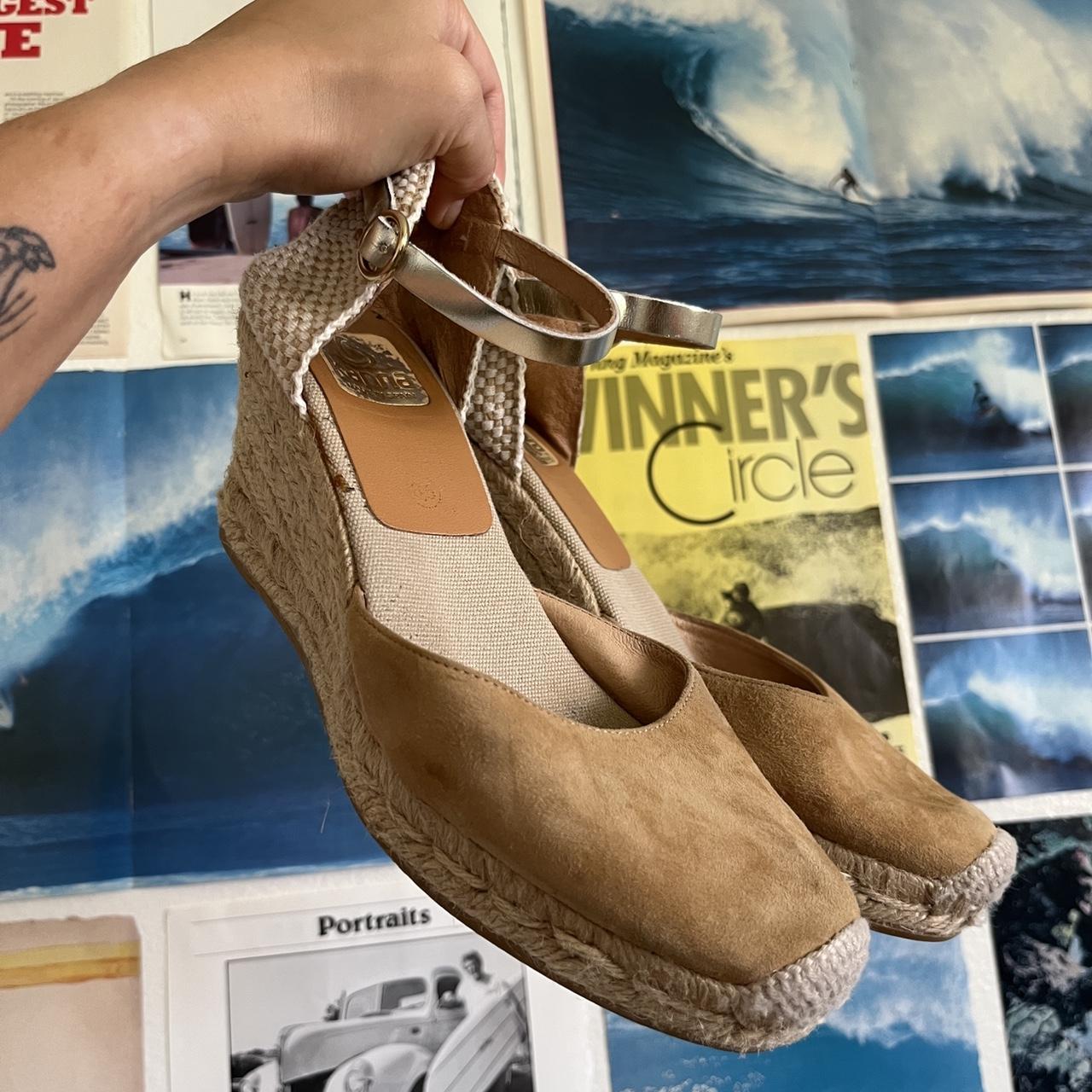 woven chunky wedge sandals 🐚 thrifted these lovely... - Depop