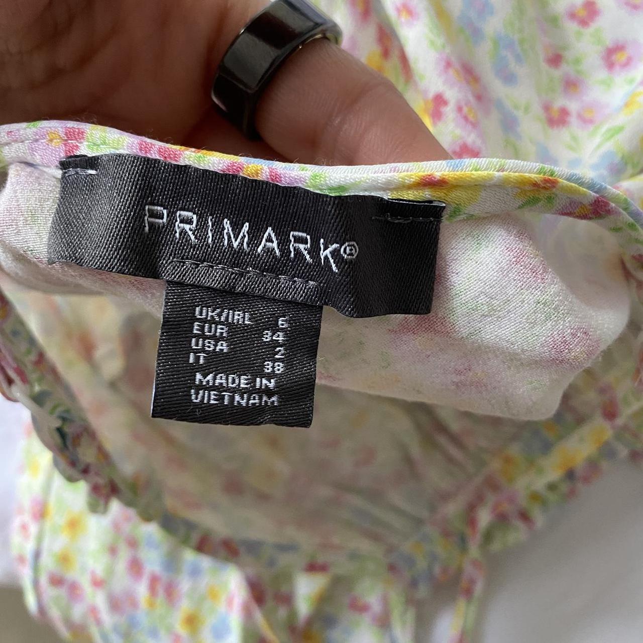 Primark White and Floral Dress size 2 Only worn once... - Depop