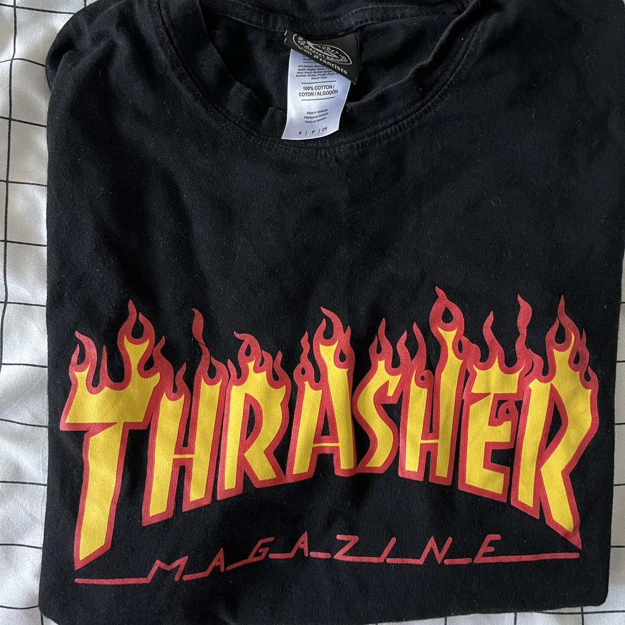 thrasher fire shirt! I only wore this once or twice... | Depop