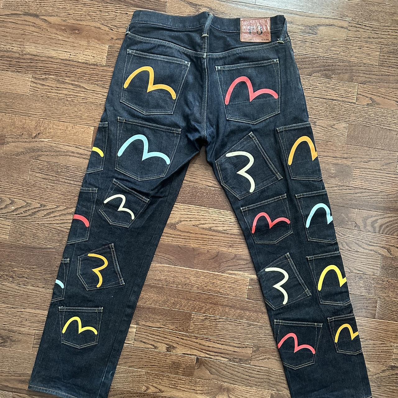 Evisu multi-pocket jeans - Depop