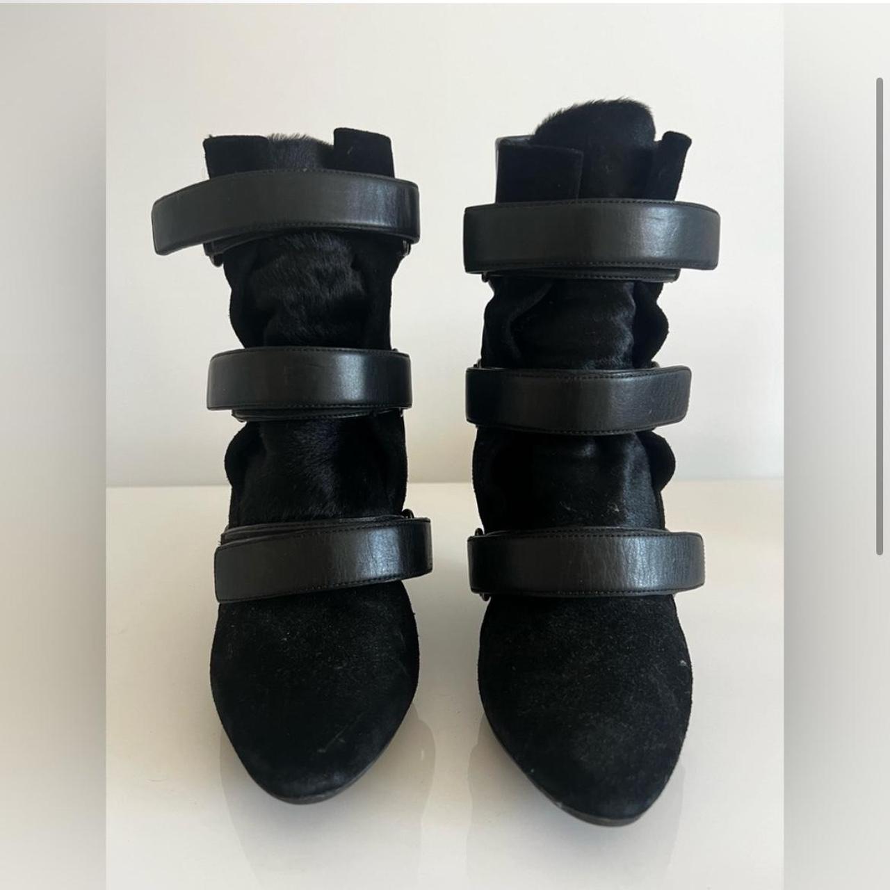 REPOP isabel marant black pony hair and leather... | Depop