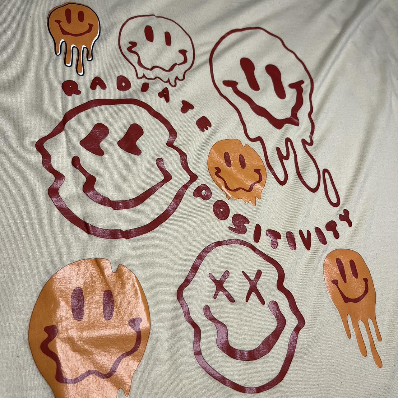 Super cute droopy smiley face shirt! Never worn with... - Depop