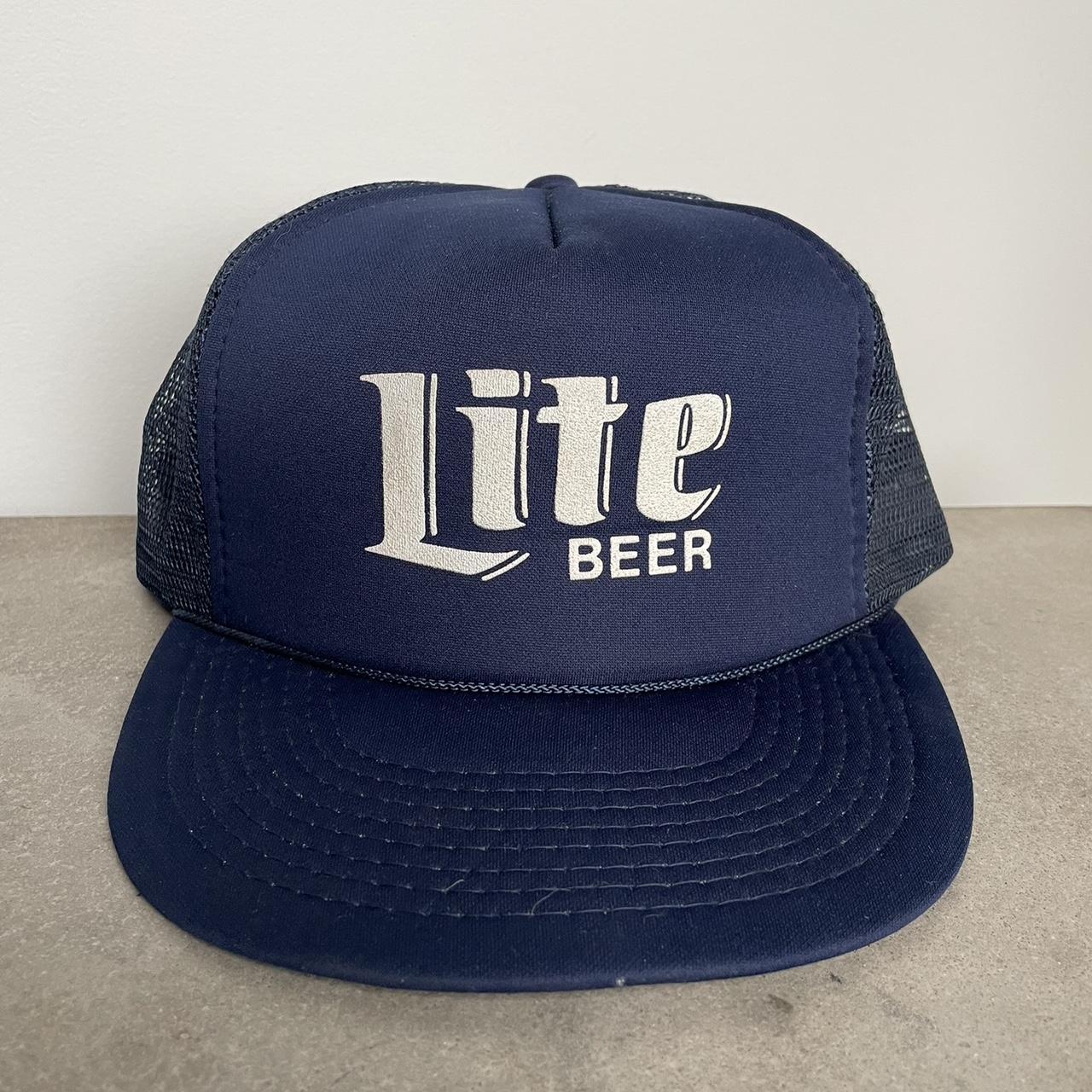 Vintage Miller Lite Beer Mesh Cap Trucker Hat Great... - Depop