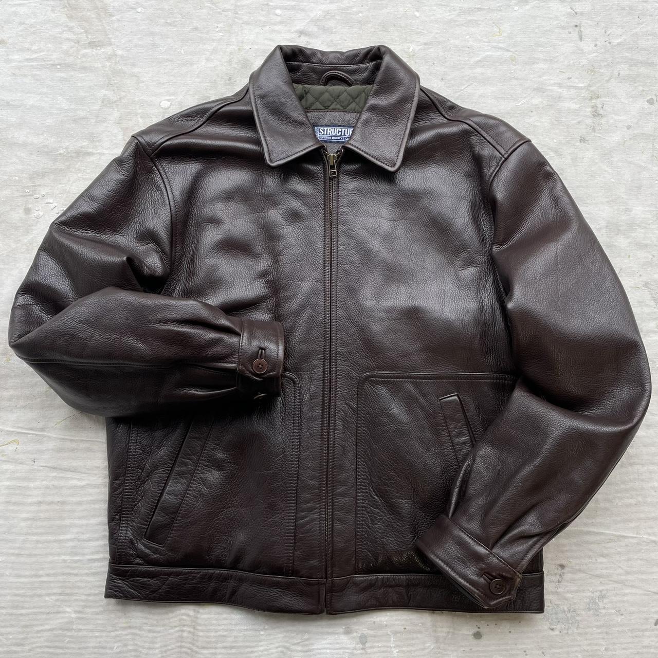 Structure Leather Jacket Perfect condition. Men’s... - Depop