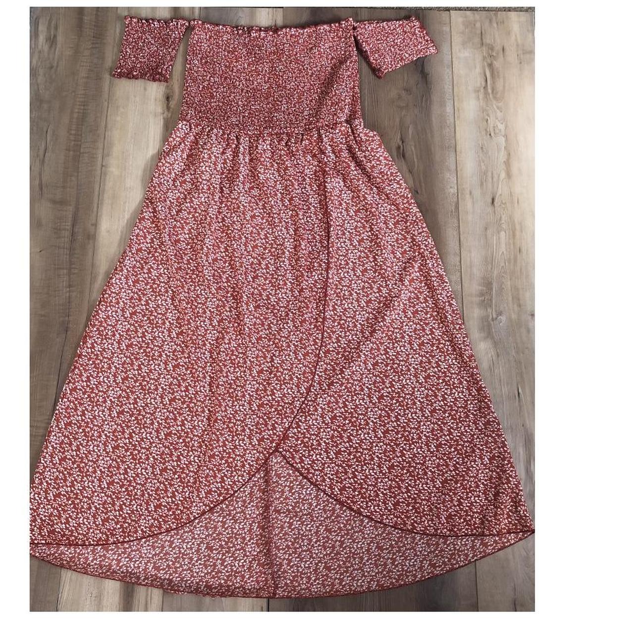 Floral off the shoulder summer Flowy dress Overlaps... - Depop