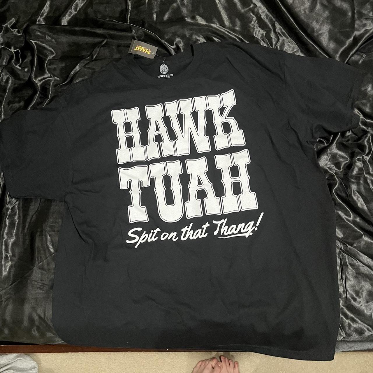 hawk tuah tee [LIMITED EDITION] 2xl lmk.. NWT - Depop