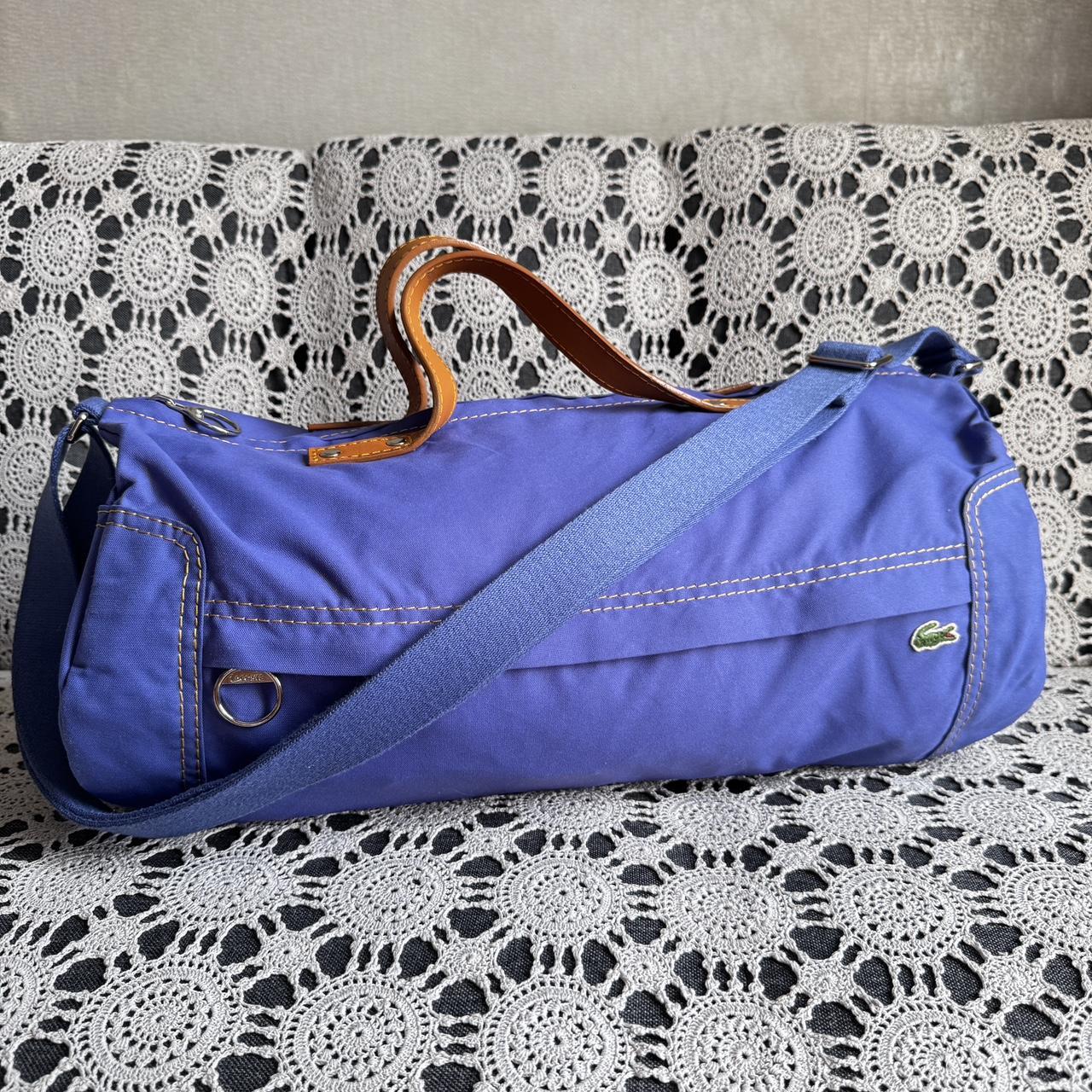 Y2K LACOSTE Collapsible Barrel Roll Gym HOLDALL Bag... - Depop